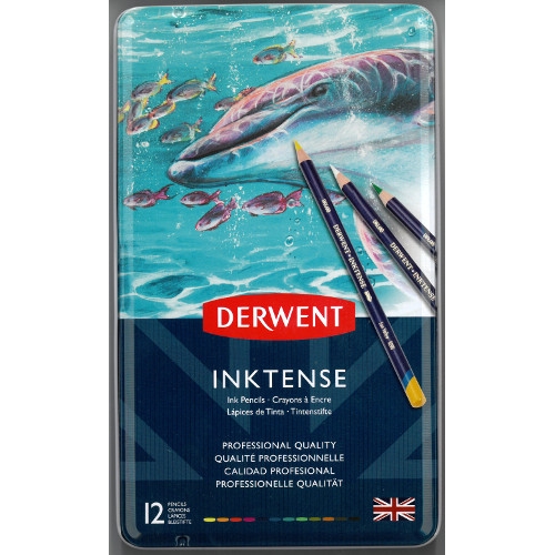 Inktense Pencils 12 Tin Derwent