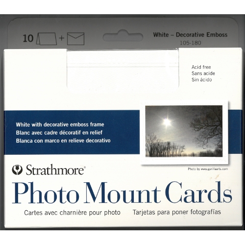 Photo Mount Cards White - Classic 10 Pack Box Strathmore
