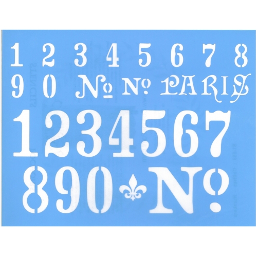 Stencil Numbers ST-853 8.5"x11"